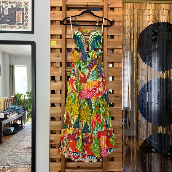 FARM Rio | Dresses | Farm Rio Monstera Cutout Maxi Dress | Poshmark